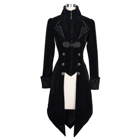 Dark Rock | Jackets & Coats | Womens Steampunk Swallow Tail Coat Gothic ...